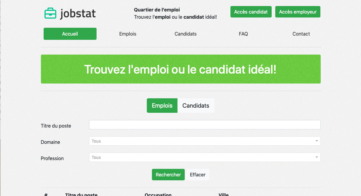 Offres d'emploi au Québec - Trouvez votre emploi idéal | Jobstat